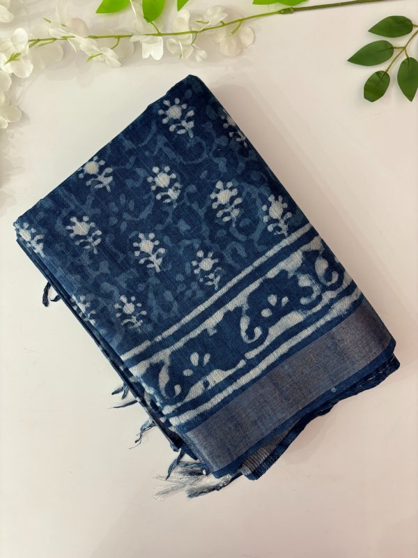 Elegant Indigo Sarees - Vardhman Collection | Handcrafted Excellence