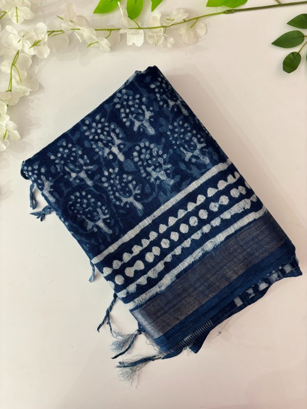 Elegant Indigo Sarees - Vardhman Collection | Handcrafted Excellence