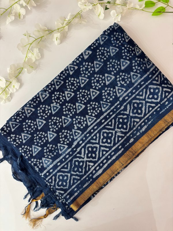 Elegant Indigo Sarees - Vardhman Collection | Handcrafted Excellence