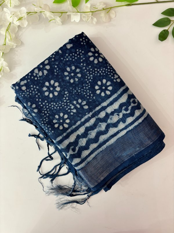 Elegant Indigo Sarees - Vardhman Collection | Handcrafted Excellence