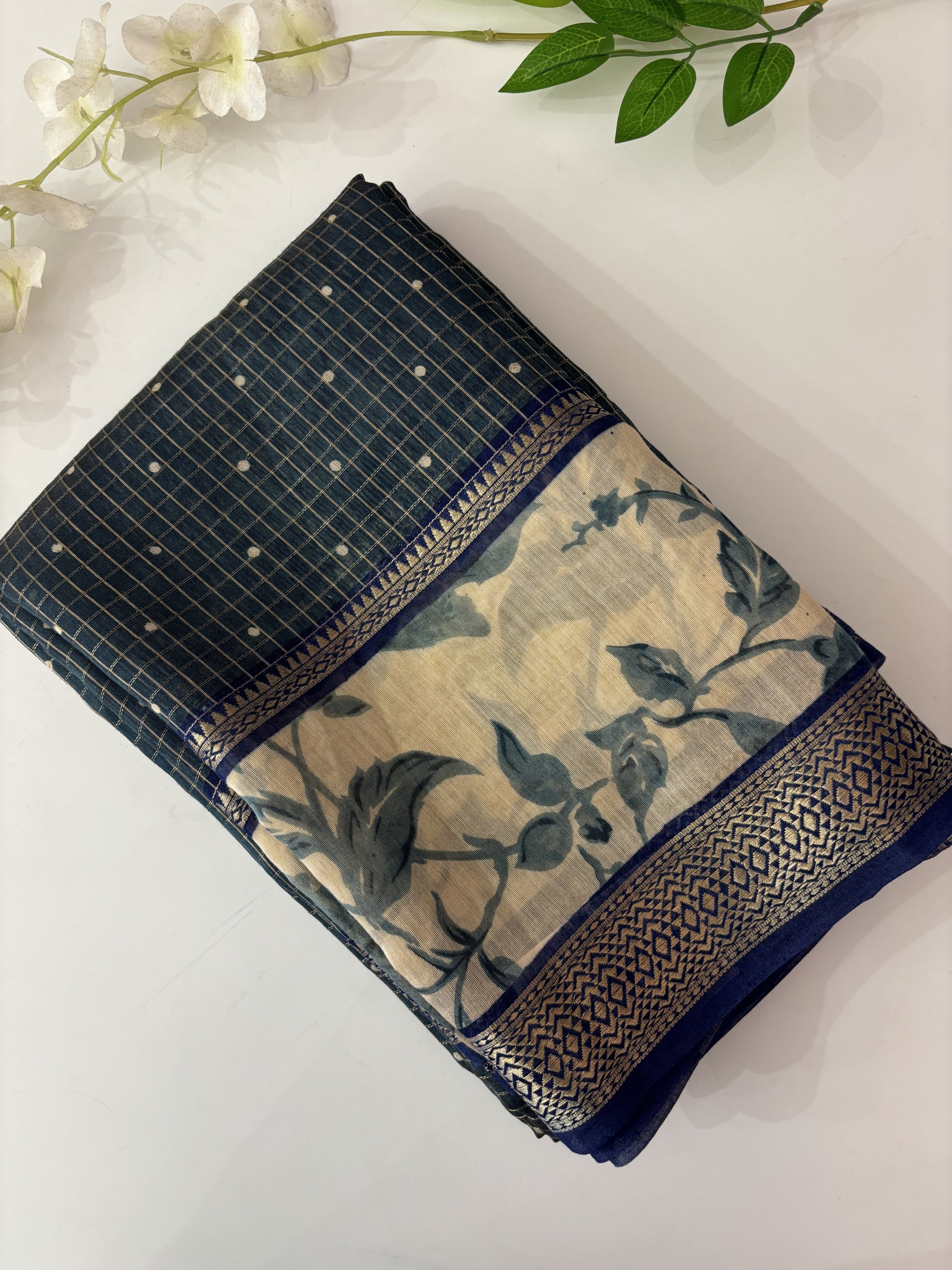 Blue Chanderi Cotton Sarees - Elegant, Lightweight, and Breathable ...