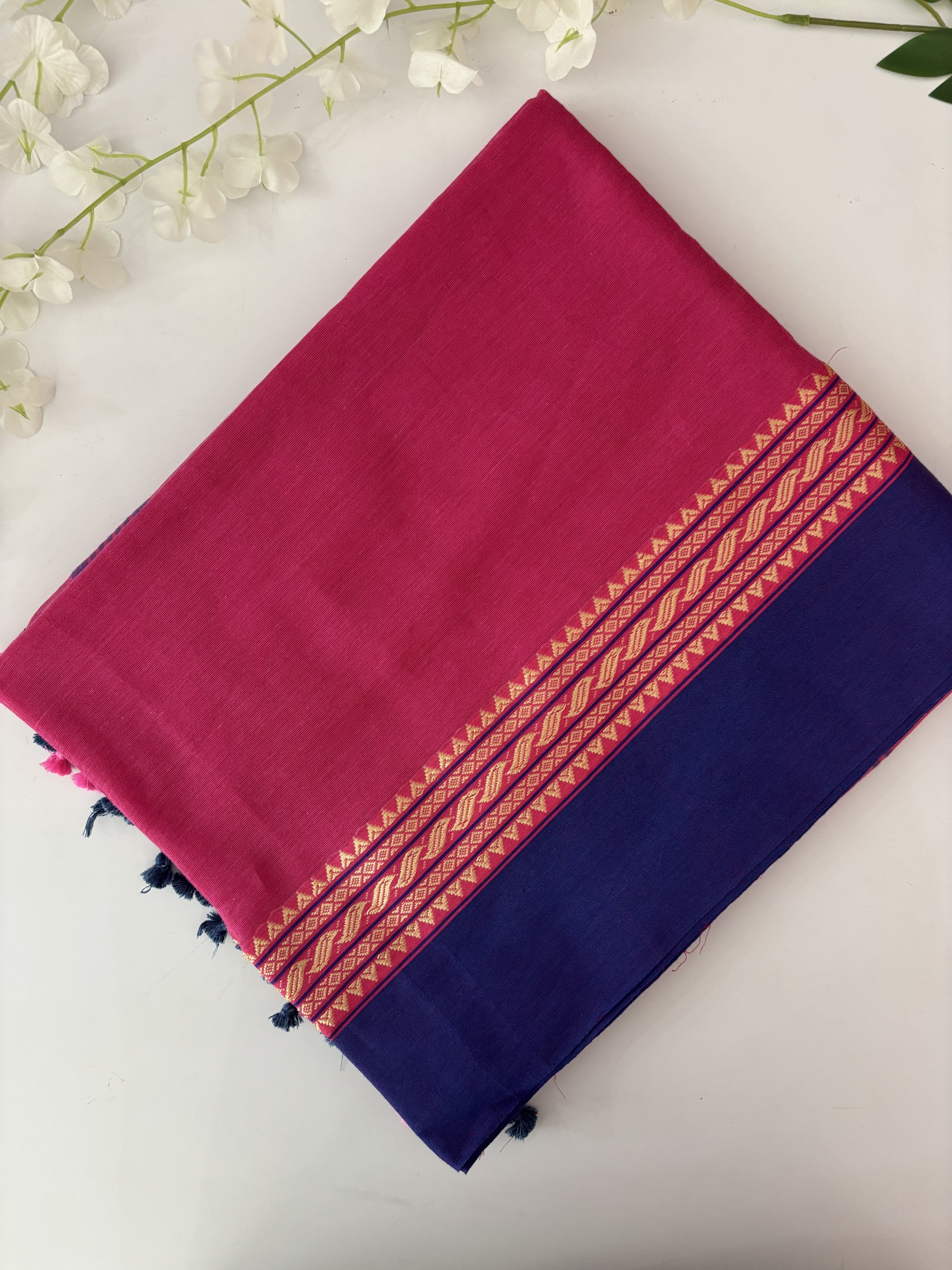 Pink Bengal Phulia Cotton Saree - Elegant Handwoven Bengali Sarees ...