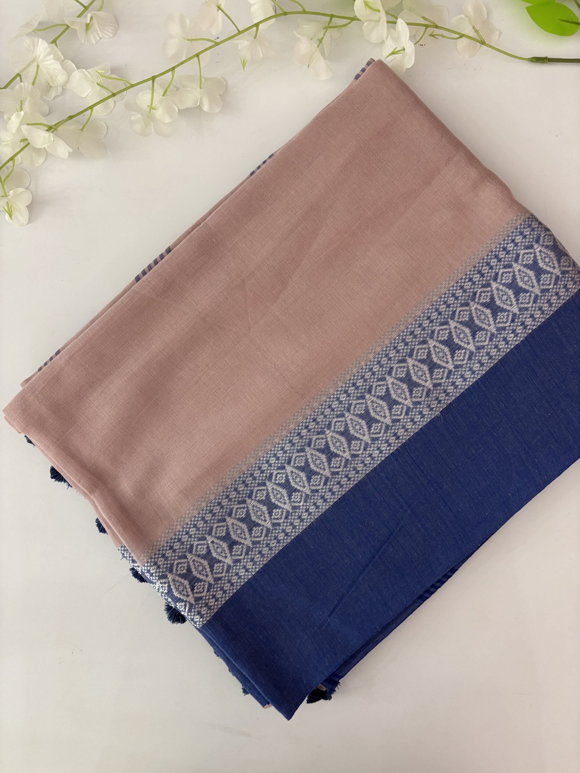 Authentic Cream Bengal Phulia Cotton Sarees - Handwoven Elegance at ...