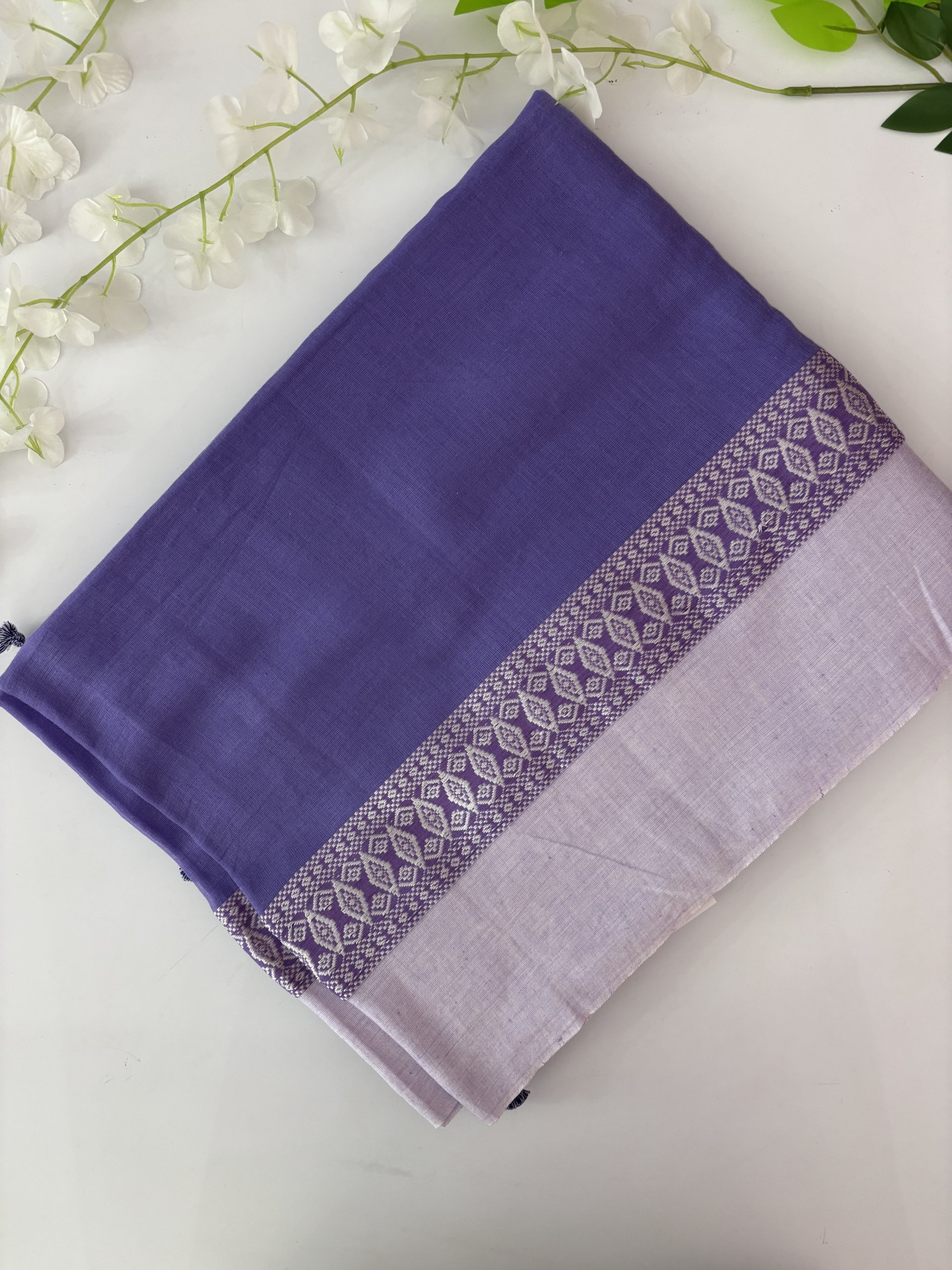 Authentic Lavender Bengal Phulia Cotton Sarees - Handwoven Elegance at ...