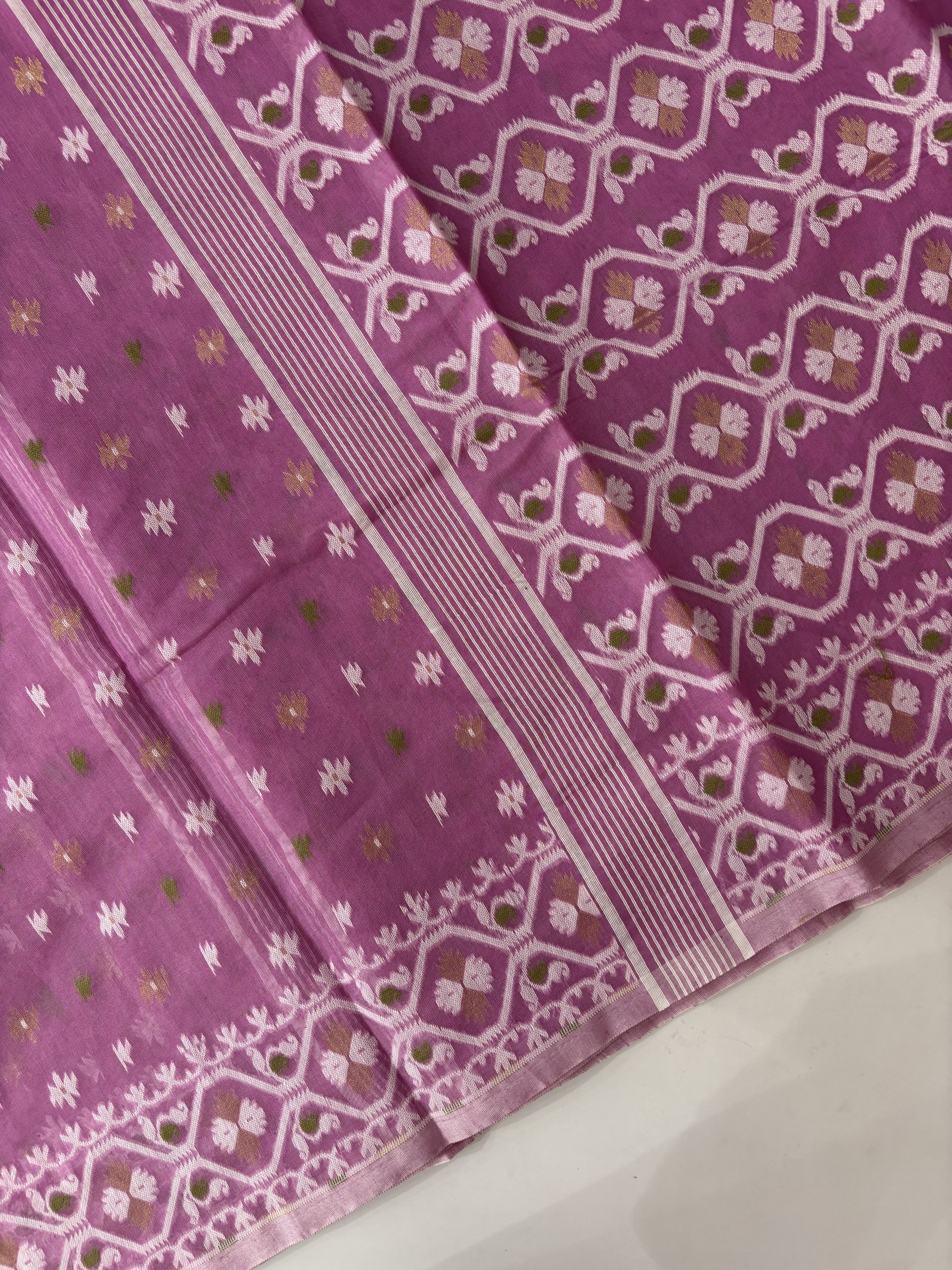 Onion Pink Exquisite Dhakai Jamdani Sarees - Handwoven Elegance by ...
