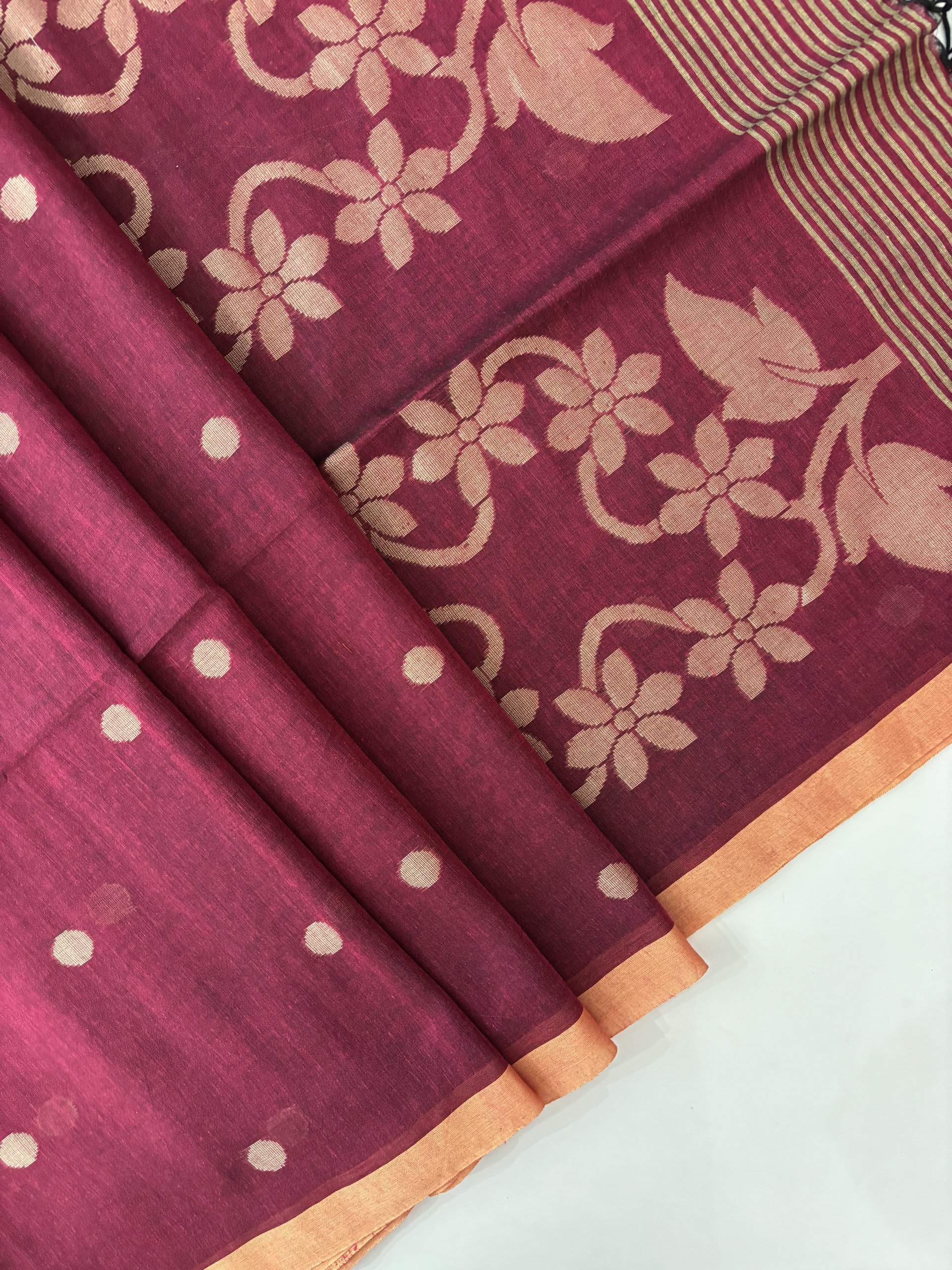 Pink Bengal Cotton Sarees – Pure, Handwoven Elegance | Vardhman Collection