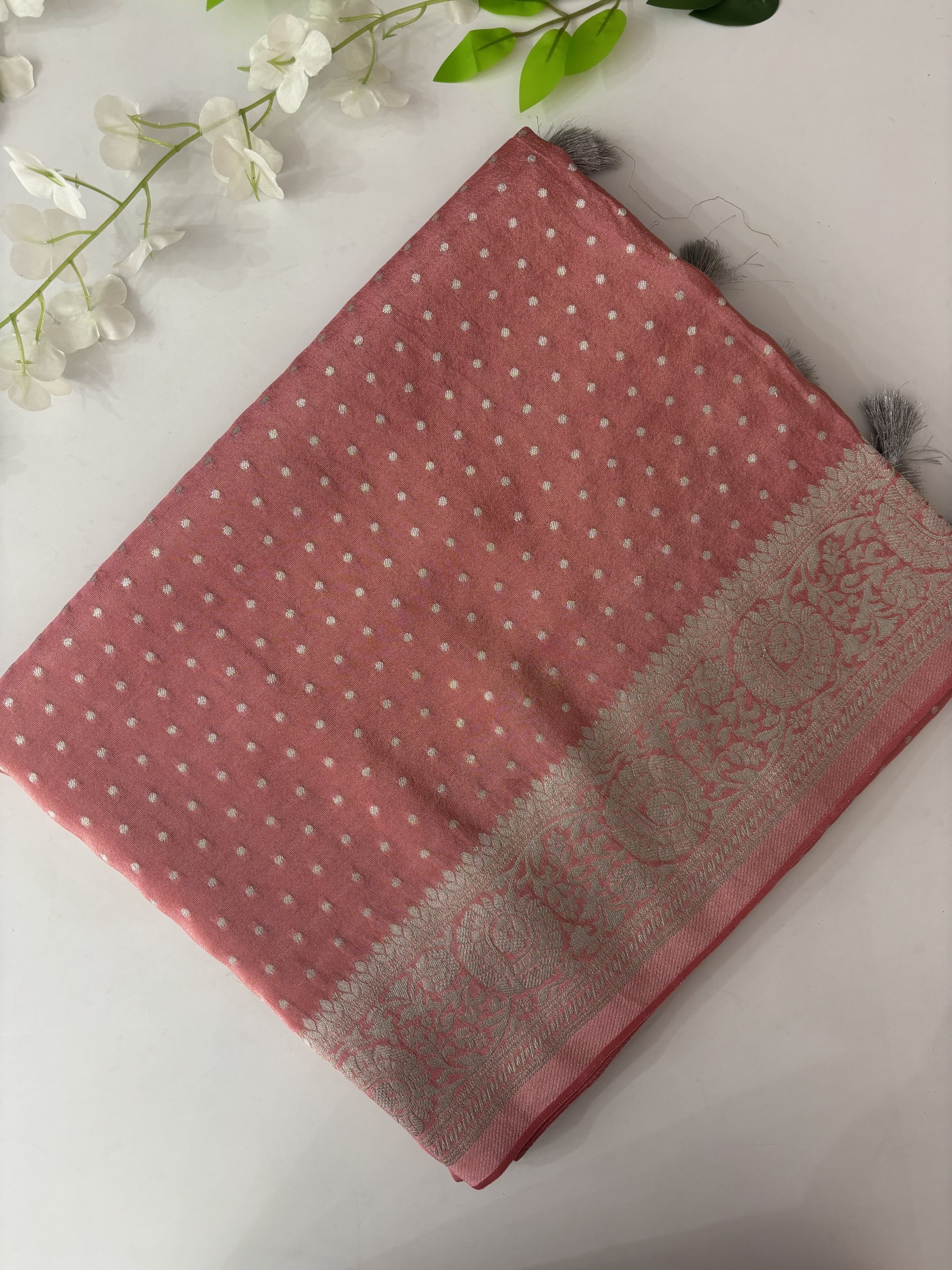 Pink Banarasi Tissue Silk Sarees – Rich Traditional Weaves | Vardhman Collection