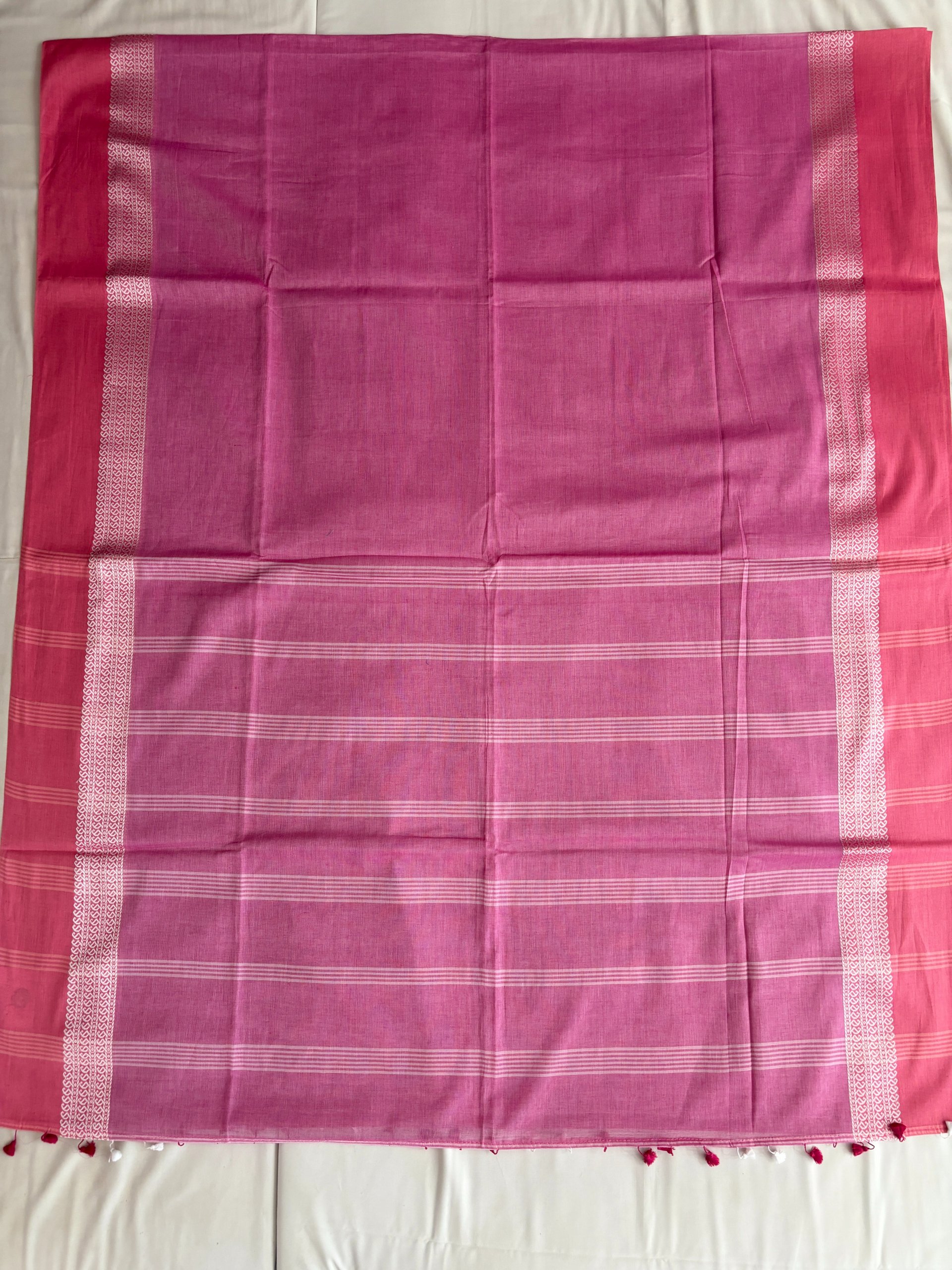 Authentic Baby Pink Bengal Phulia Cotton Sarees - Handwoven Elegance at ...
