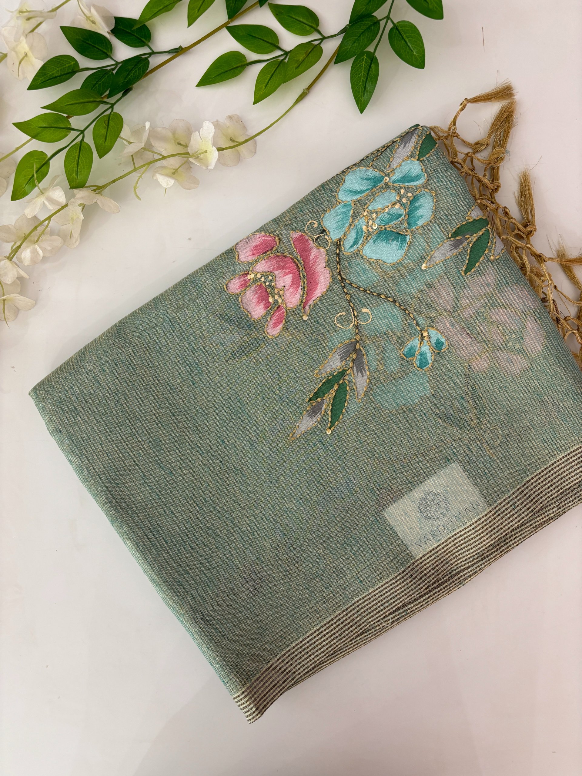 Elegant Katha Work Sarees - Handcrafted Traditional Designs ...